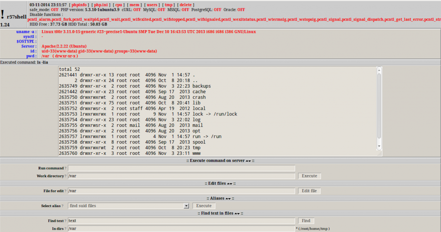Php Shell, c99 Shell, r57 Shell, b374k, Indoxploit Shell.